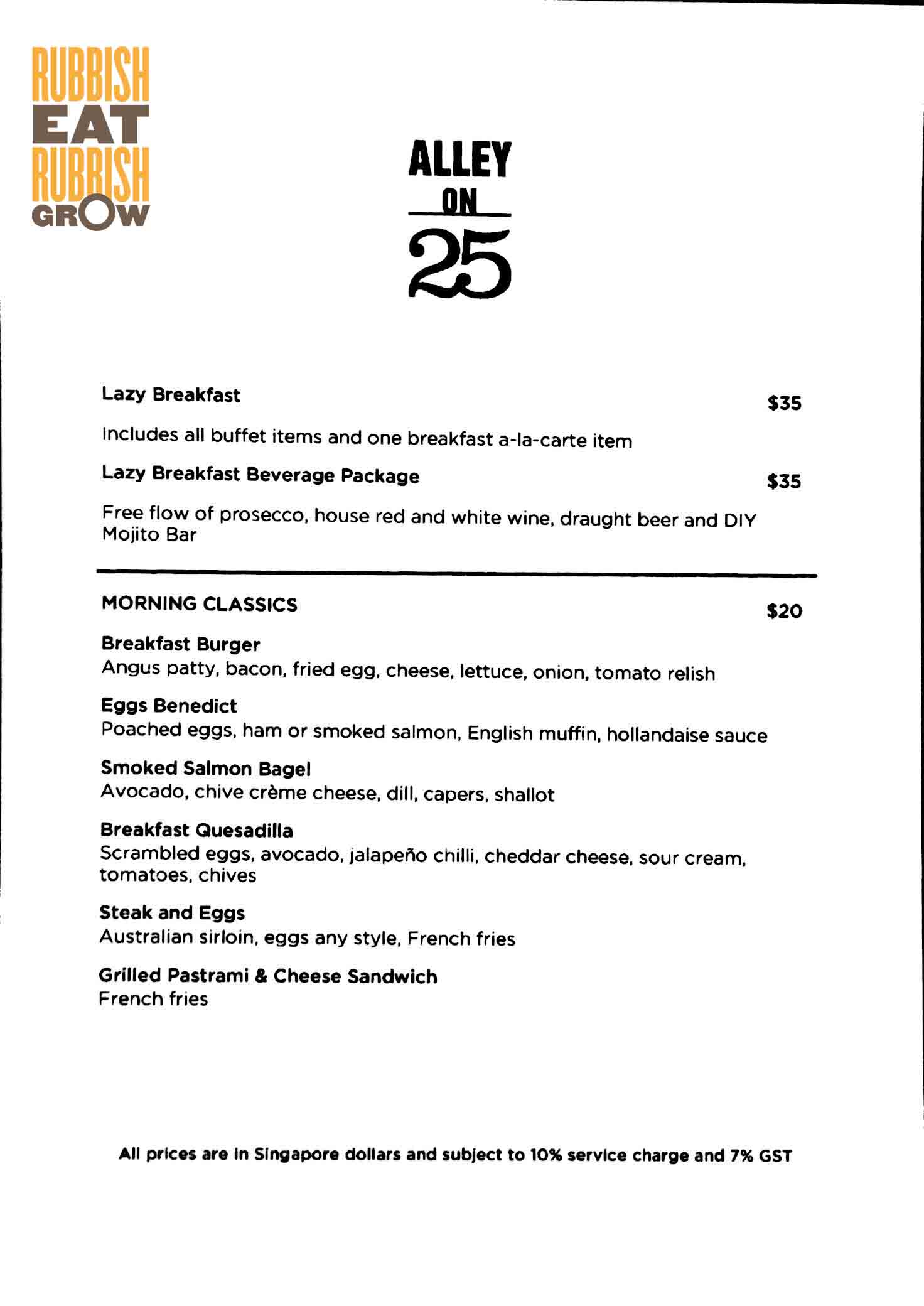 Alley on 25, Andaz: $35 Lazy Breakfast Semi-Buffet on Weekends ...