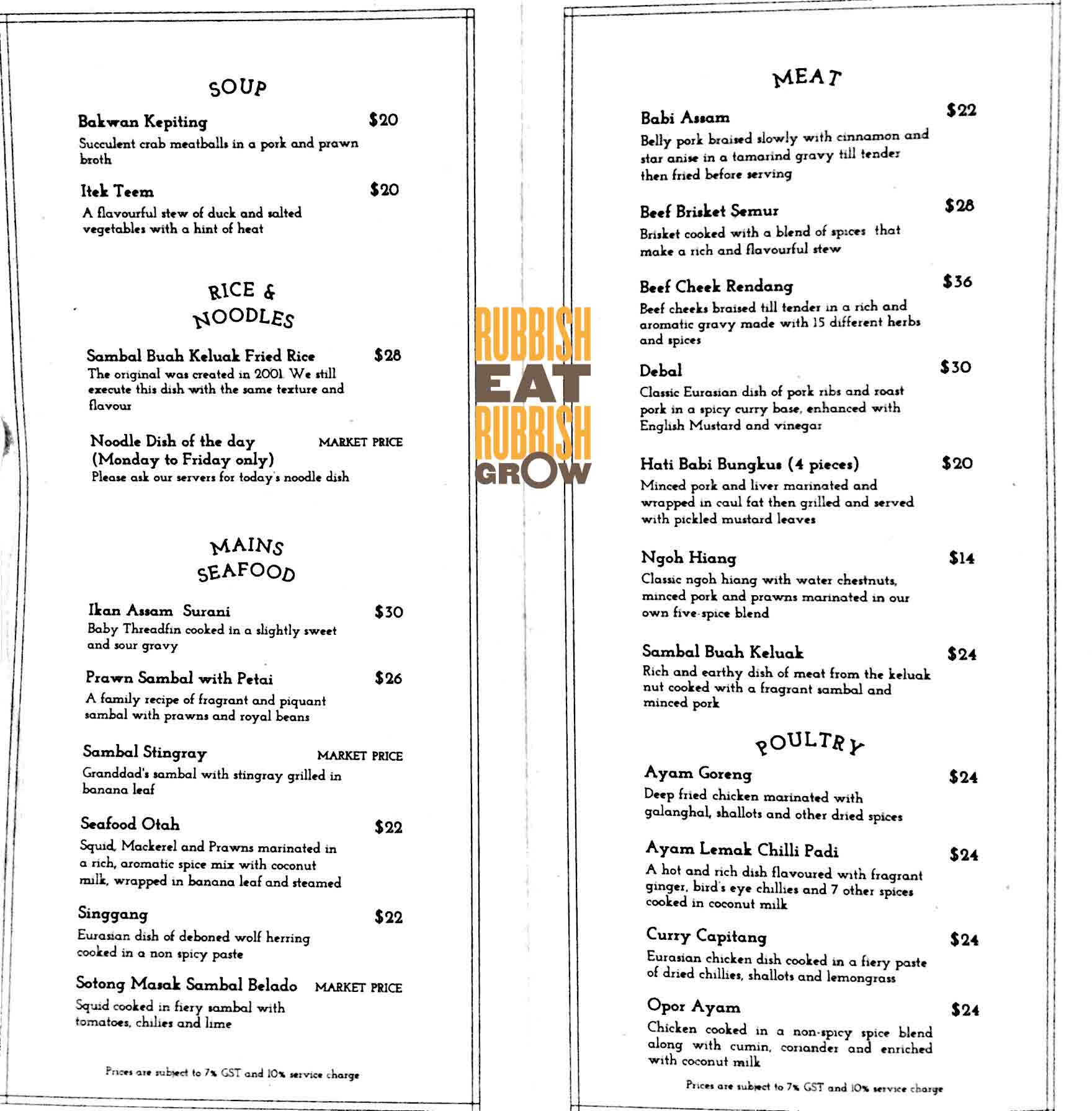 folklore menu – Rubbish Eat Rubbish Grow