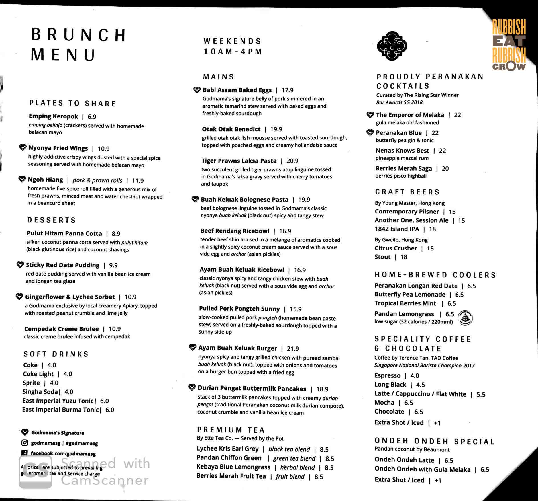 Godmama, Funan: Modern Peranakan Food for the Youths – Rubbish Eat ...