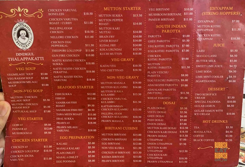 Dindigul Thalappakatti, Little India: I Tried the Outlet in Chennai and ...